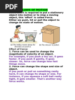 Class 9 Physics Chapter 2 Force and Laws of Motion | PDF