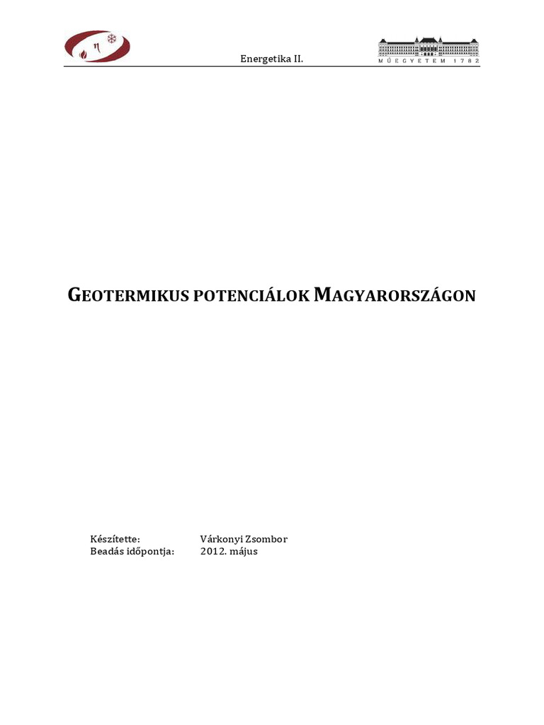 Várkonyi Zs Geoterm | PDF