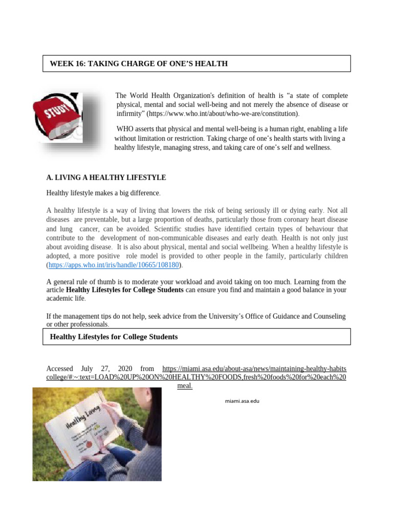 Chapter 14 Taking Charge of Ones Health | PDF | Well Being | Relaxation ...