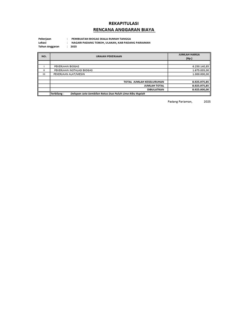 Rab Perencanaan II | PDF