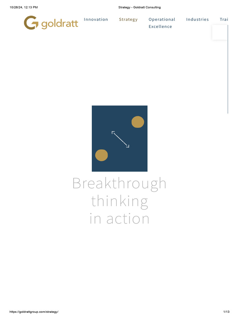 Goldratt Consulting Strategy Insights | PDF