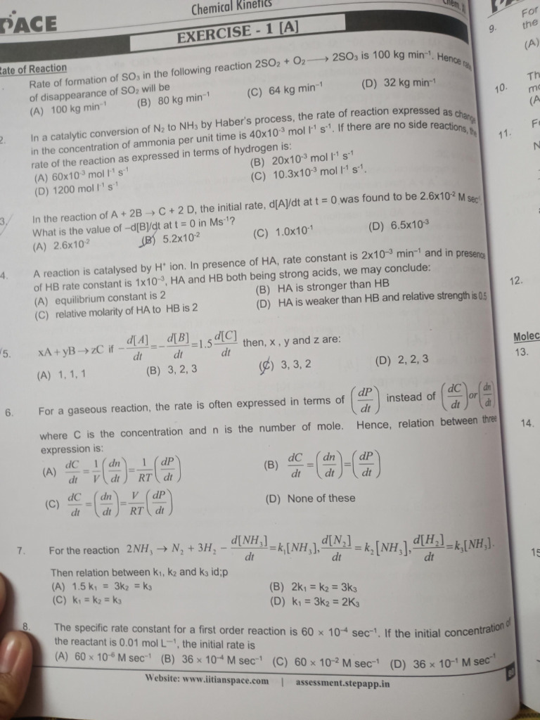 Chemical Kinetics Pace Module | PDF | Chemical Kinetics | Chemical Reactions