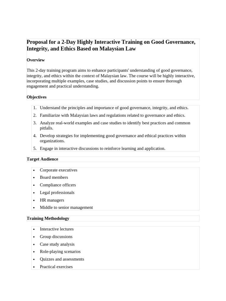 Good Governance, Integrity and Ethics | PDF | Governance | Integrity