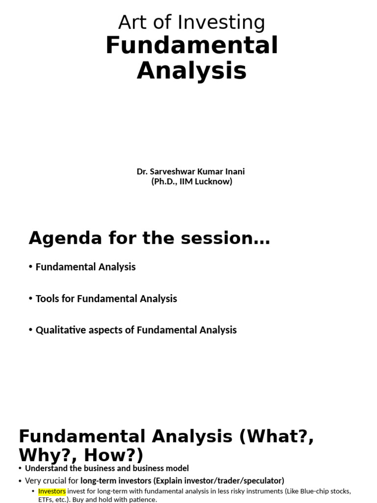 2.1. Fundamental Analysis | PDF | Stocks | Economies