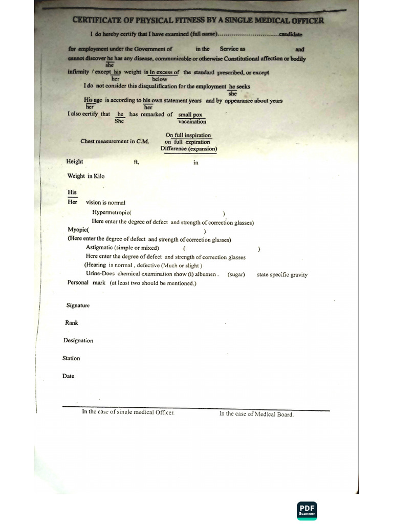 Fitness Cert. | PDF