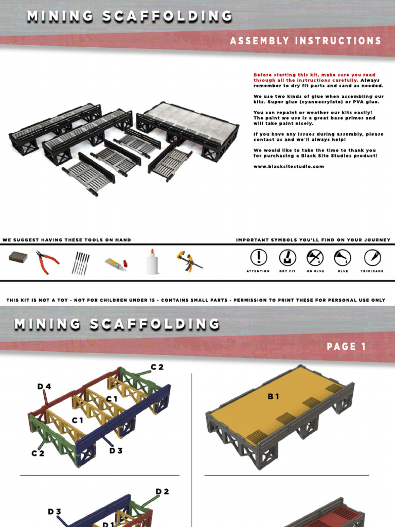 Mining Scaffolding Assembly Guide | PDF