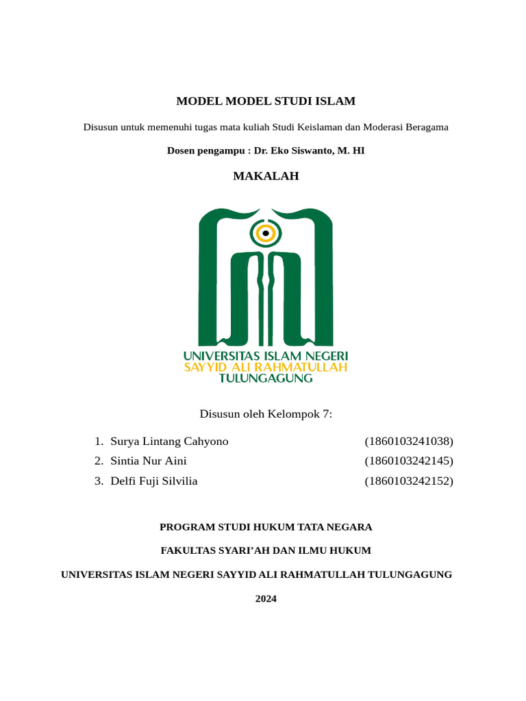 Model Studi Islam di Indonesia | PDF