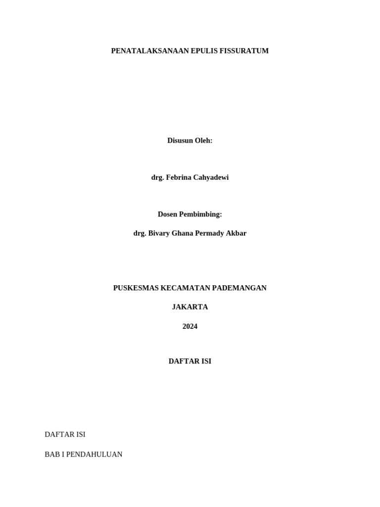 Lapsus Epulis Fissuratum | PDF