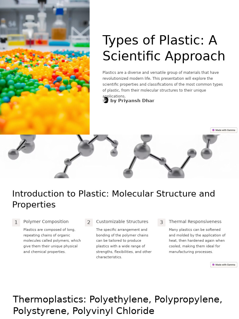 Types of Plastic A Scientific Approach 2 | PDF | Plastic | Thermoplastic
