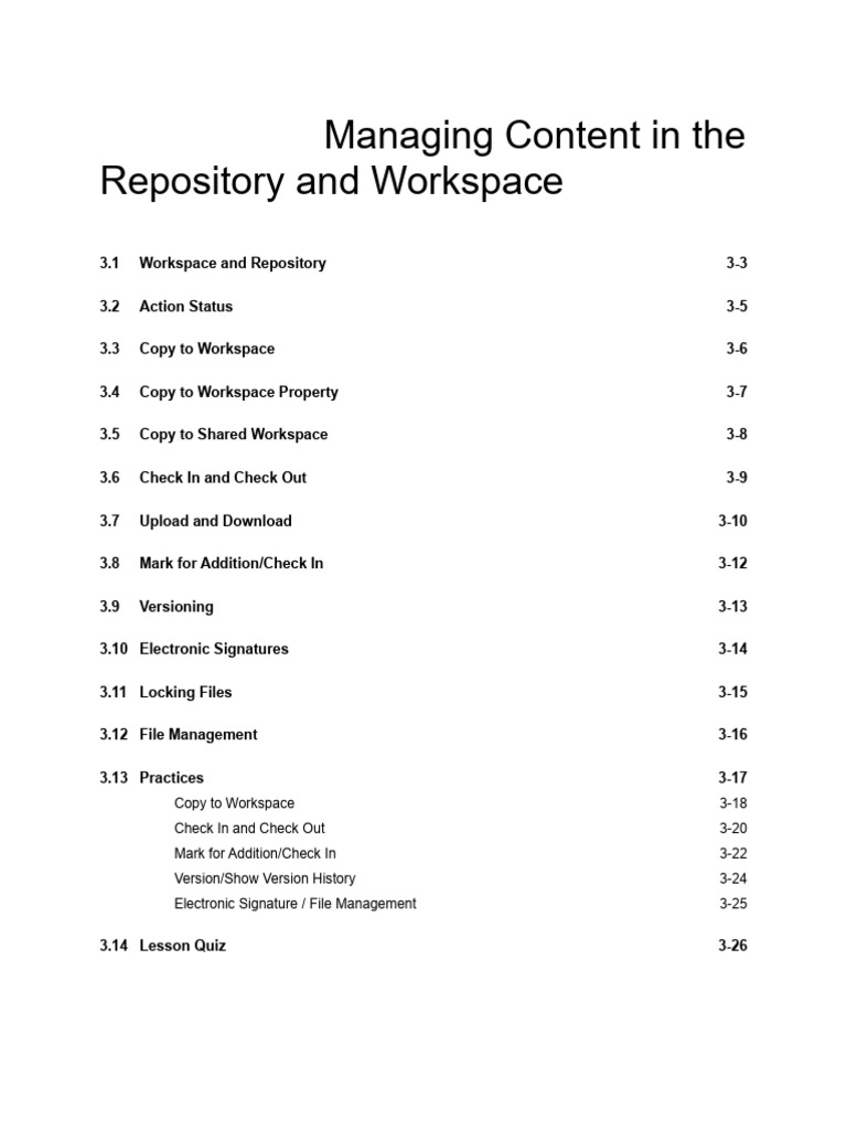Managing Content in LSAF Workspaces | PDF | Version Control | Computer File