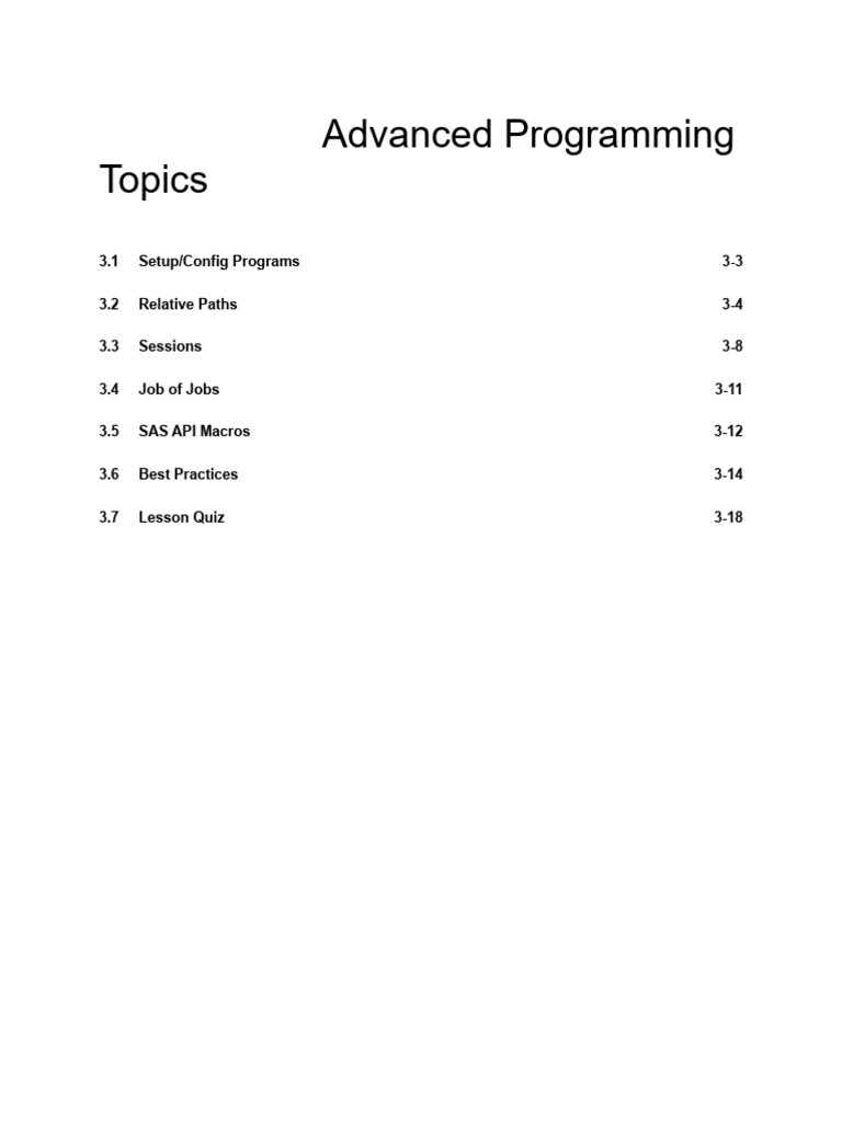 Advanced Programming in SAS and R | PDF | Computer File | Sas (Software)