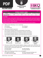 Igko Sample Paper Class-2 2025-26 | PDF