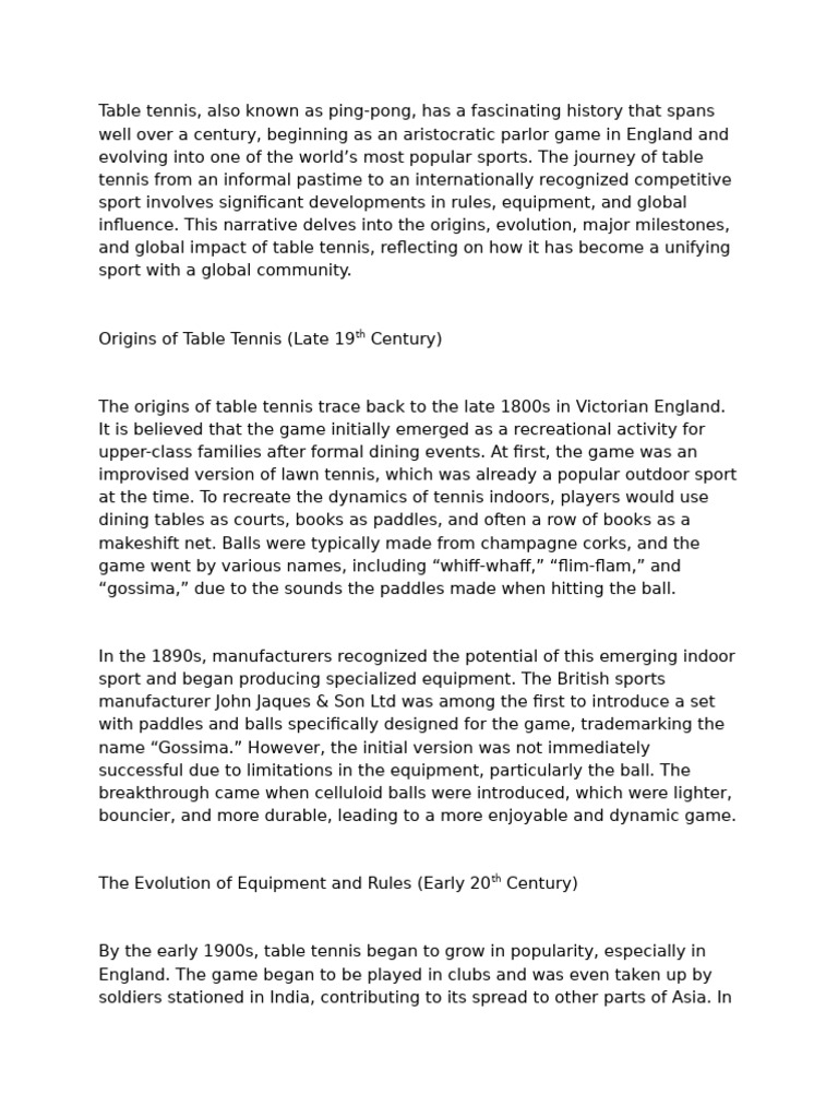 Pe | PDF | Table Tennis