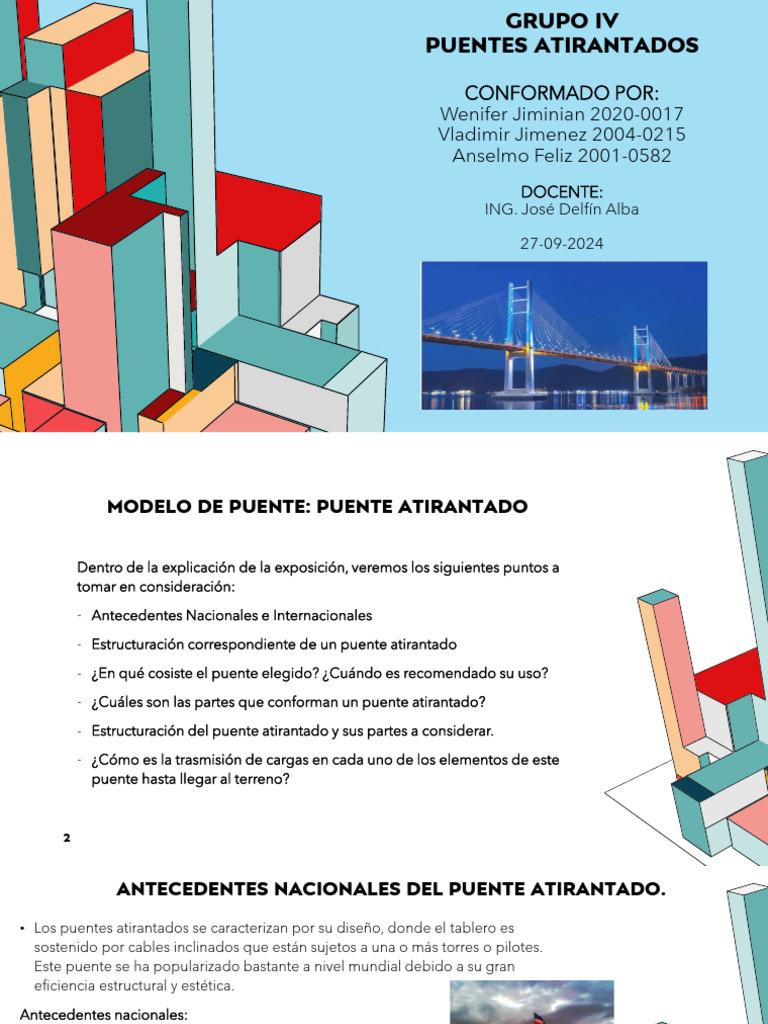 Estructura y uso de puentes atirantados | PDF | Fundación (Ingeniería ...