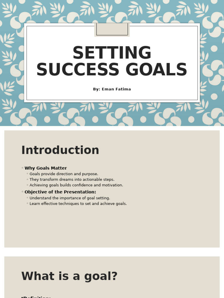 Effective Goal Setting Strategies | PDF | Goal | Business