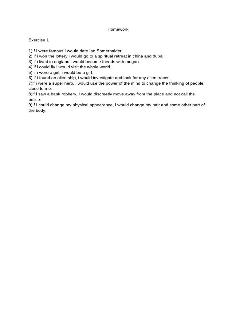 Homework - Exercise 1 | PDF