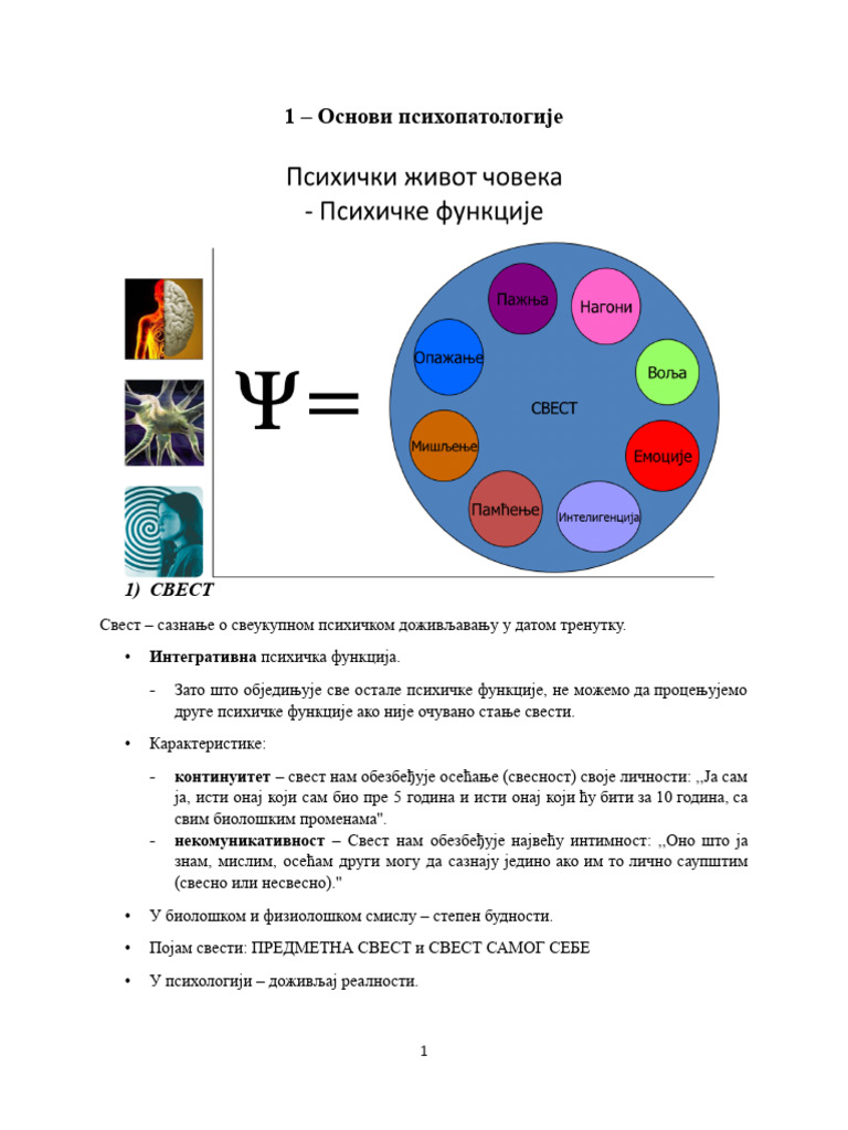 Psihijatrija - Prez-Beleške | PDF