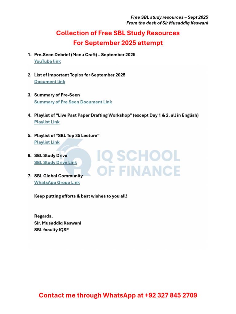 Free SBL Resources for Sept 2025 | PDF