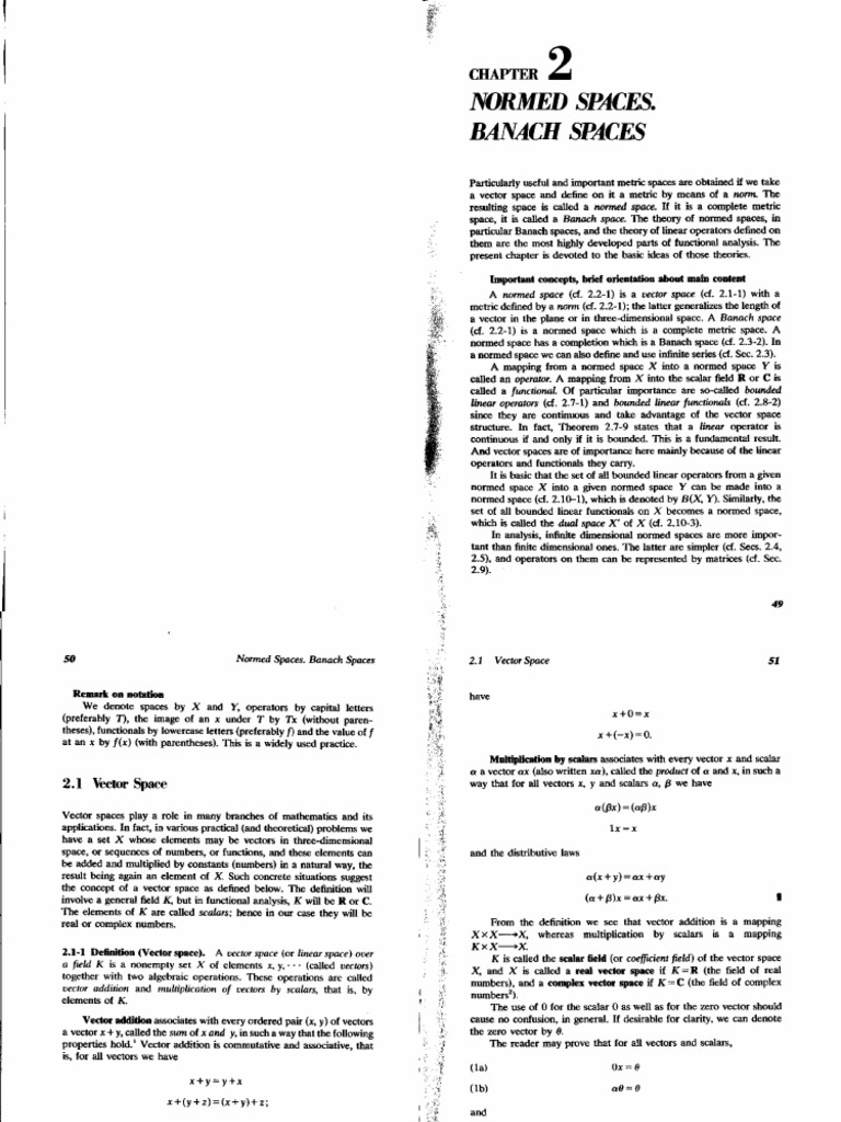 (Erwin Kreyszig) Introductory Functional Analysis Pages 33 To 44 | PDF