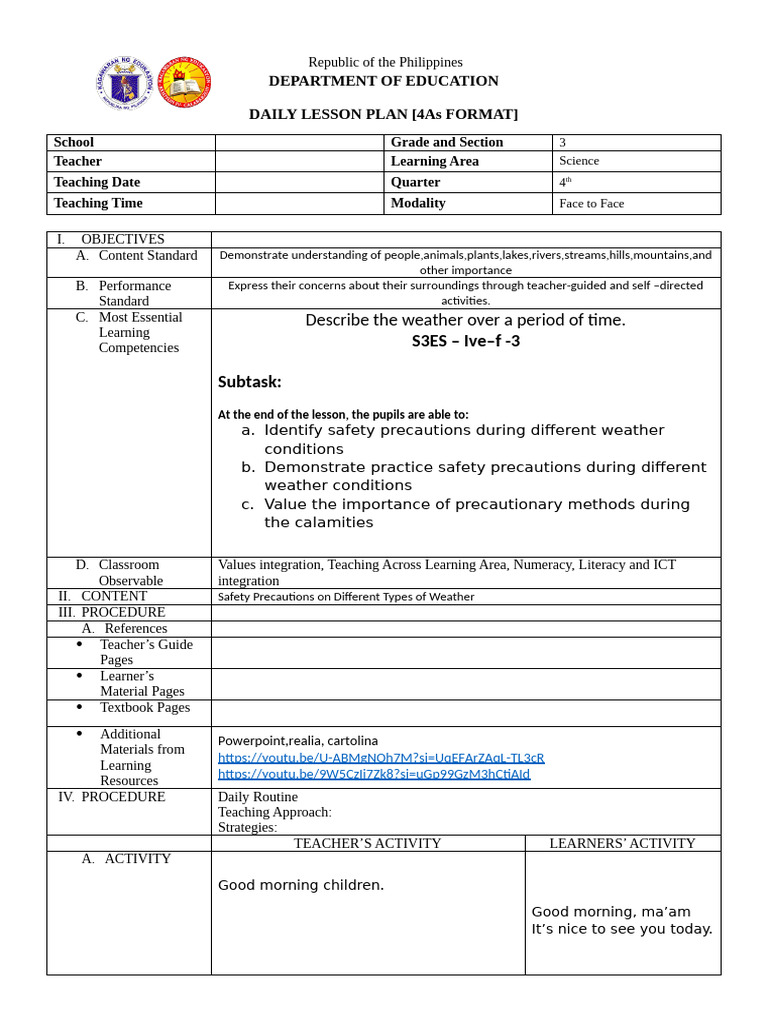 DAILY-LESSON-PLAN - 4As.-FINAL-sci 3 (1) (AutoRecovered) | PDF ...