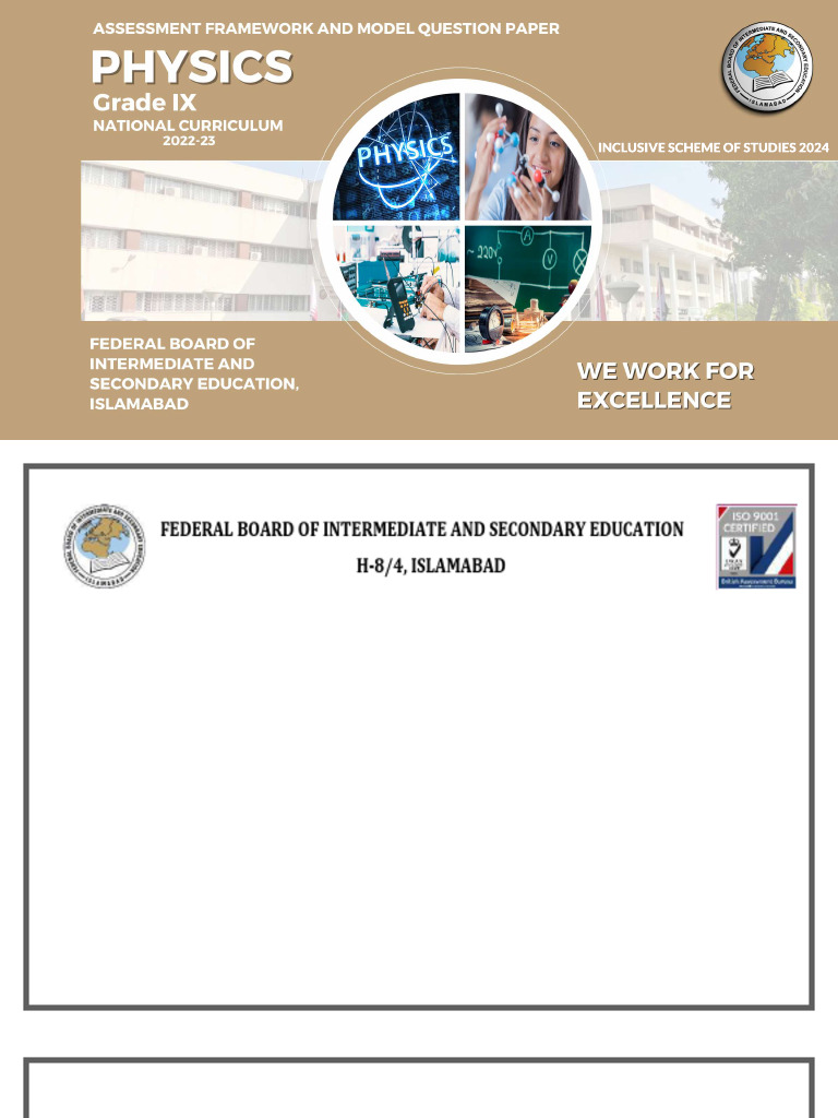 Grade IX Physics Assessment Framework 2024 | PDF | Educational ...