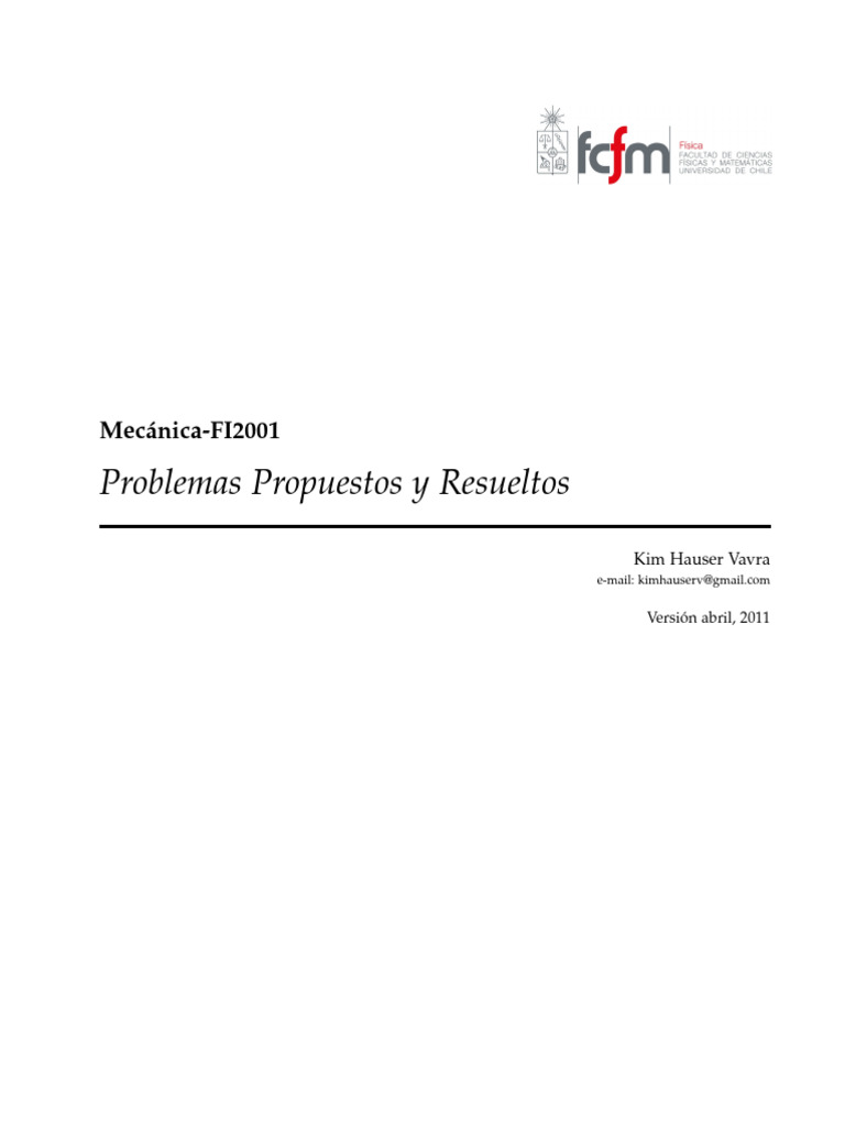 Kim Hauser Problemas Propuestos y Resueltos | PDF | Fricción | Aceleración