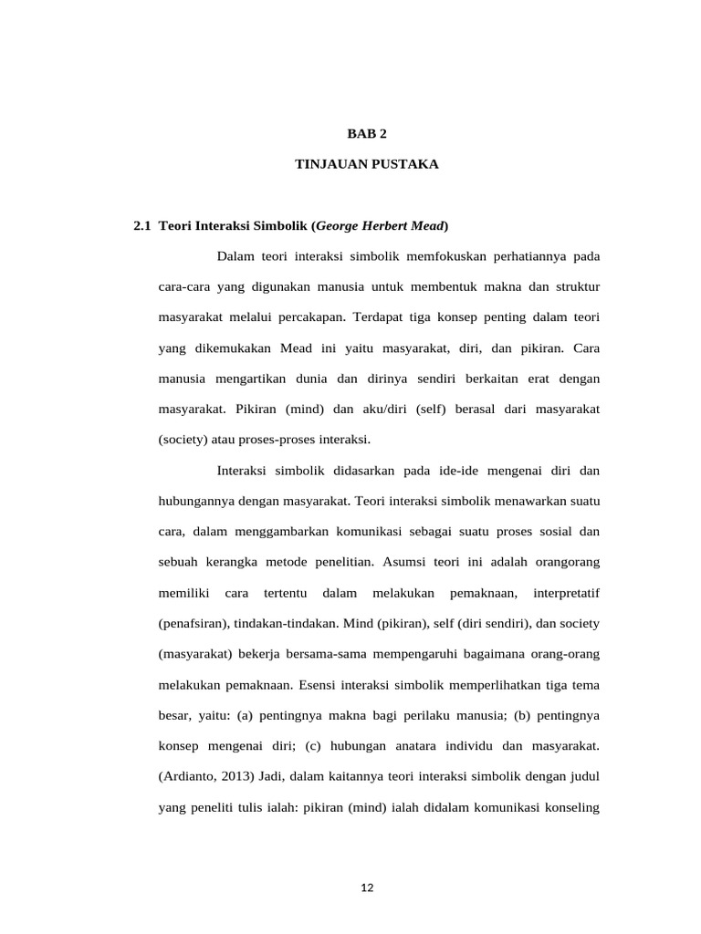 Teori Interaksi Simbolik dalam Konseling | PDF