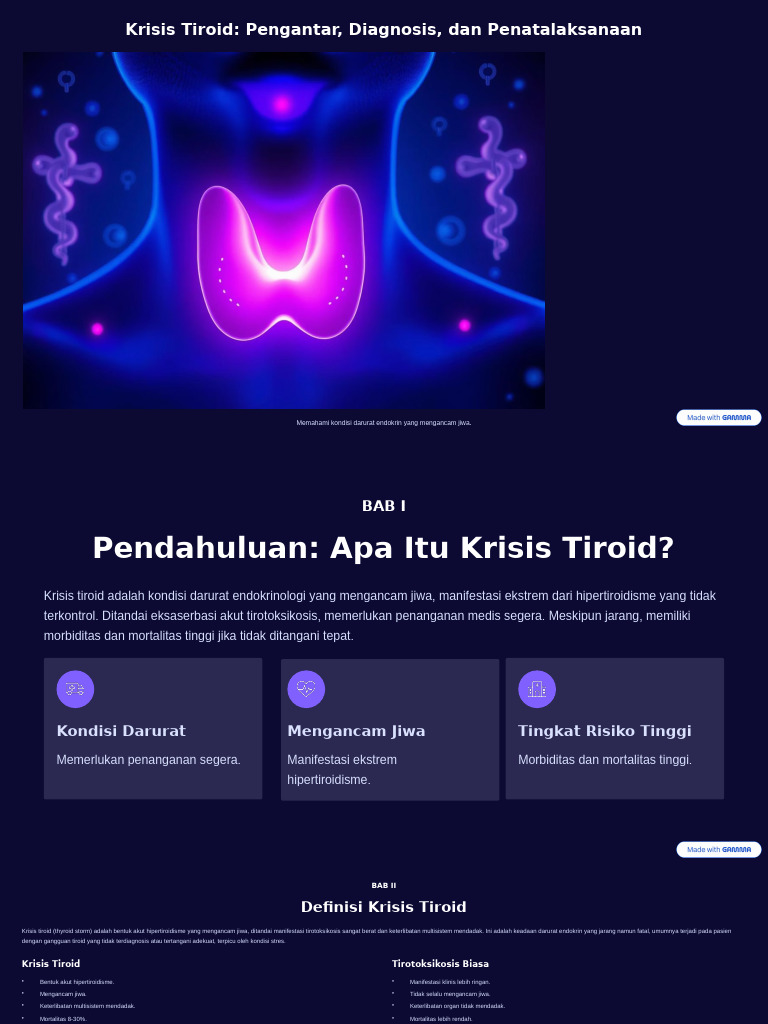 Krisis Tiroid: Diagnosis dan Penatalaksanaan | PDF