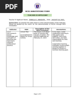 NCOI Annotations Form For Teacher IV Applicant | PDF | Learning ...