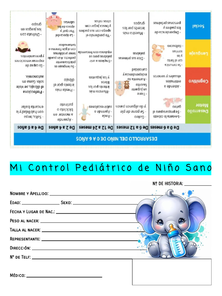 Mi Control Pediátrico (Elefantito VRD) | PDF