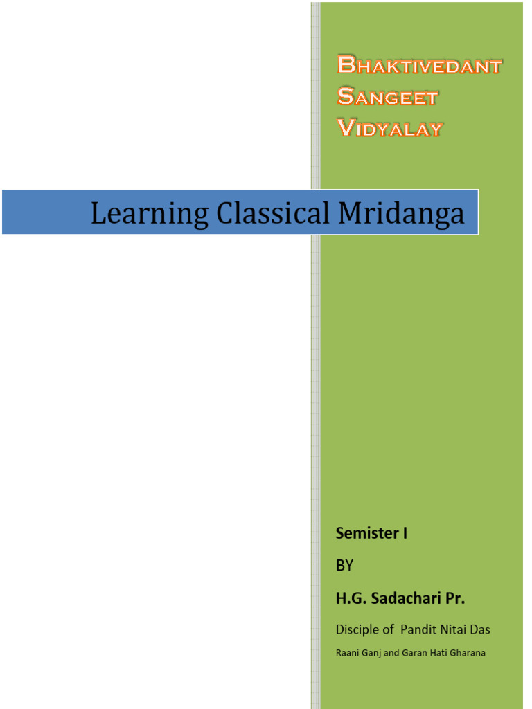 Learning Classical Mridanga Basics | PDF