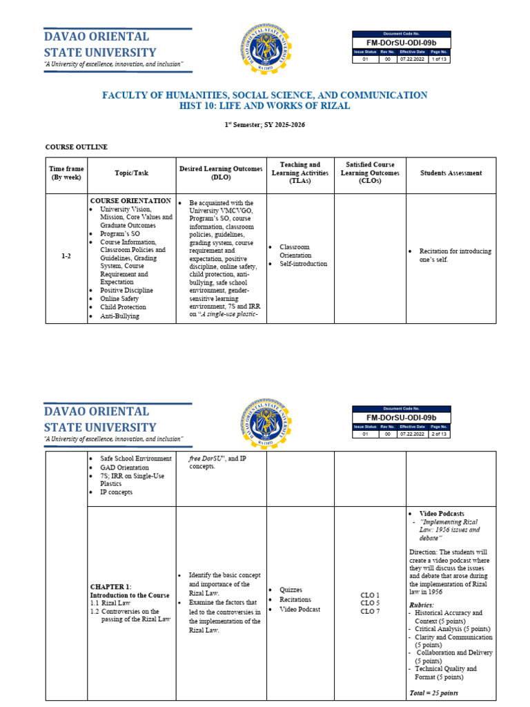 History 10 Course Outline | PDF