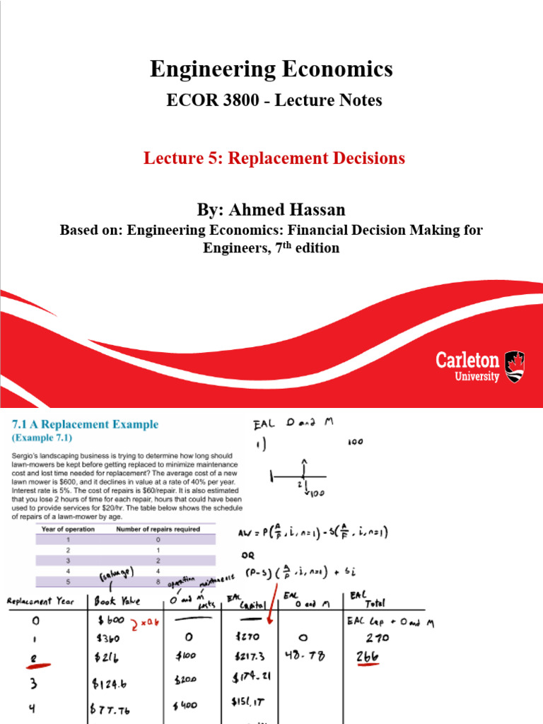Lecture5 ReplacementDecisions | PDF | Lawn Mower
