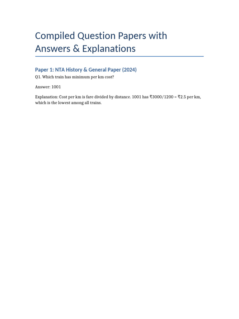 Compiled Question Papers | PDF