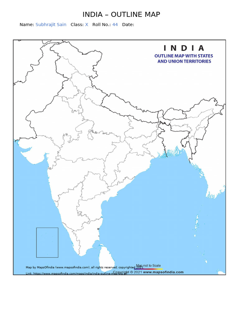 India Outline Map | PDF