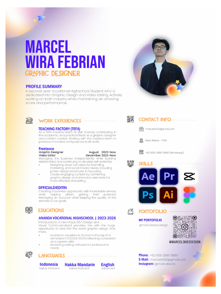 CV Profesional Marcel Wira Febrian | PDF