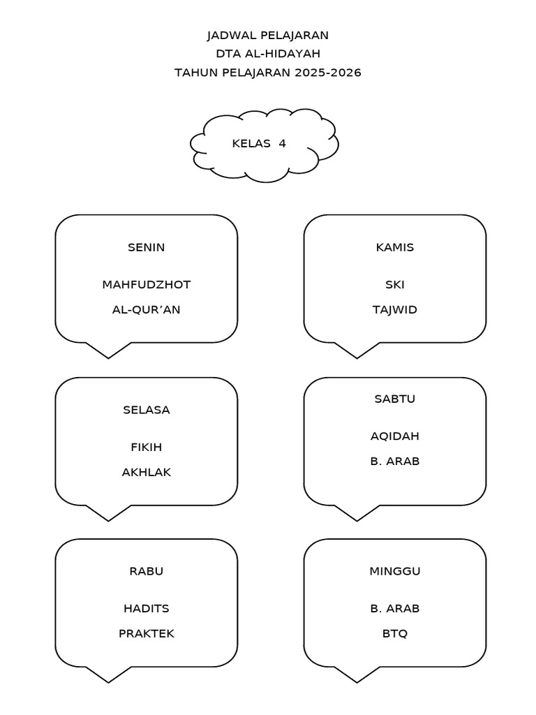 Azka - MD - 4 - Jadwal | PDF