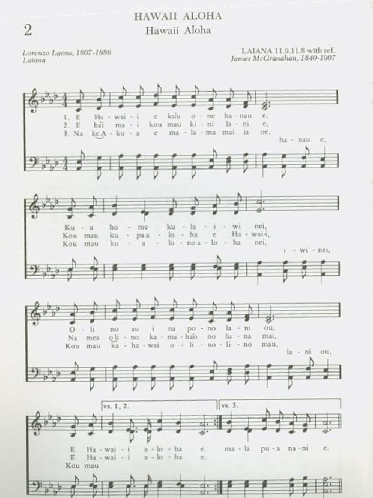 Hawaii Aloha | PDF