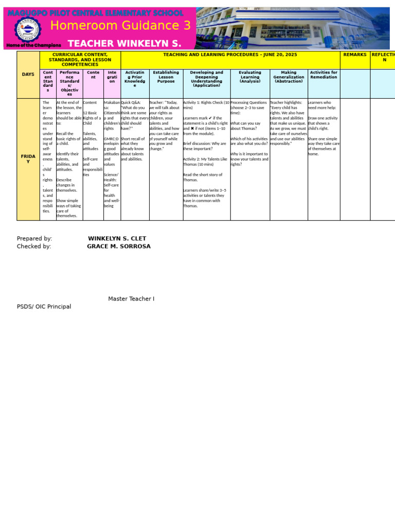 HG3_Q1_Week 1 | PDF | Teaching | Intelligence
