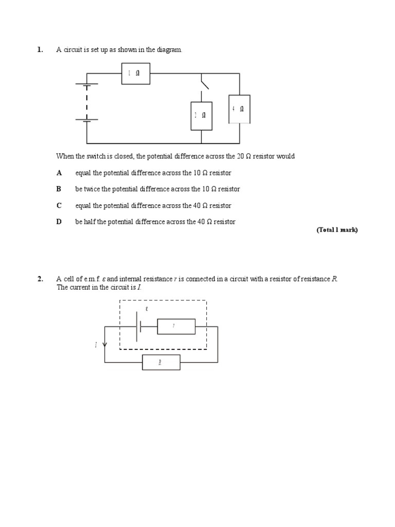 Current and PD | PDF | Electrical Resistance And Conductance | Resistor