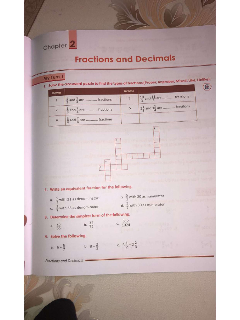 Practice Chapter 2 Fractions | PDF