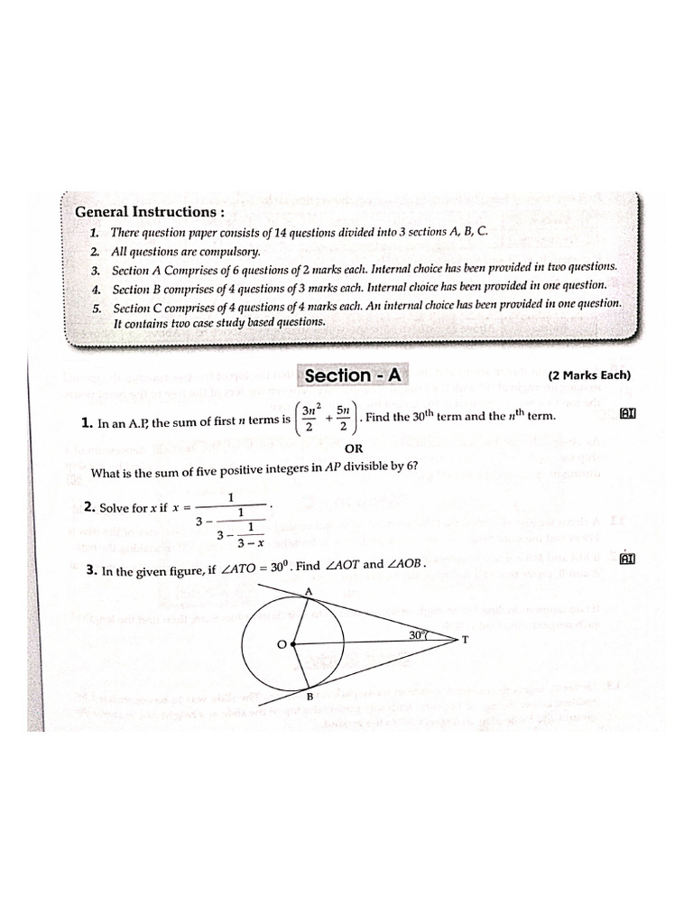 10 Sample Paper 5 | PDF