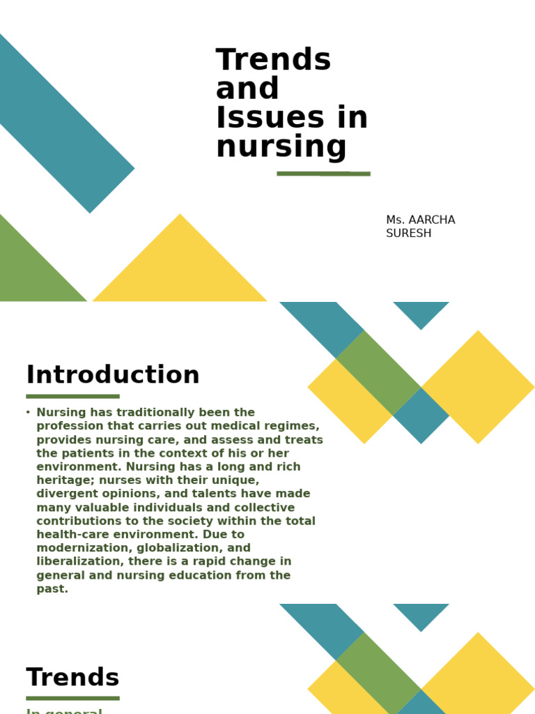 Trends and Issues Issues in Nursing (Management) | PDF | Nursing ...