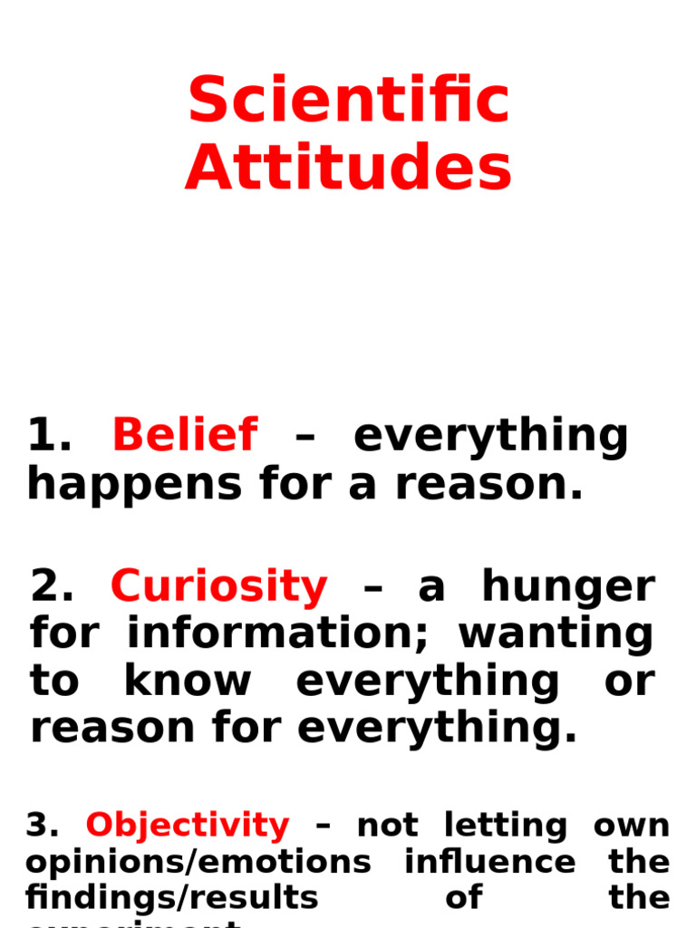 Scientific Attitudes | PDF