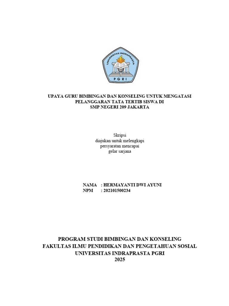 Upaya Mengatasi Pelanggaran Siswa | PDF