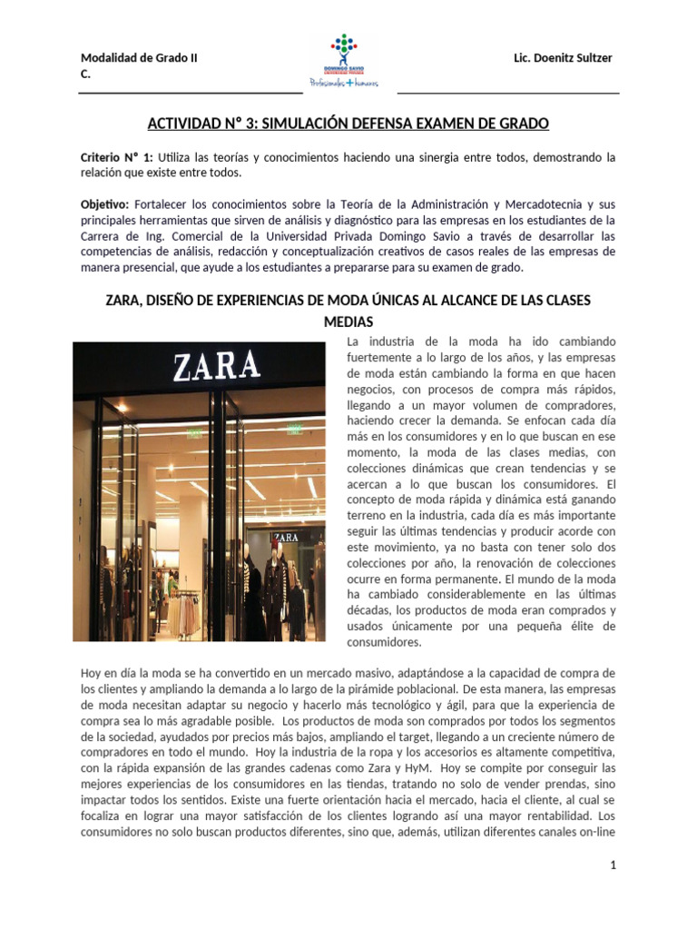 Estrategias de Zara en Moda Rápida | PDF | Identificación de frecuencia ...