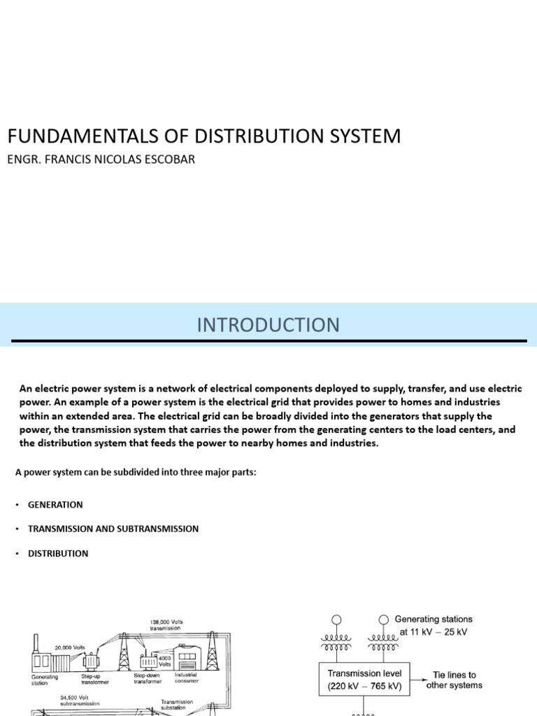 Fundamentals of Electric Distribution Systems | PDF | Electric Power ...