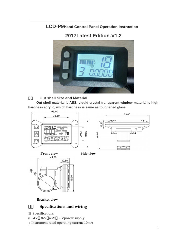 Trinx Navigator - I-Life Control Panel (LCD-P9 - 2) manual-ENG | PDF ...