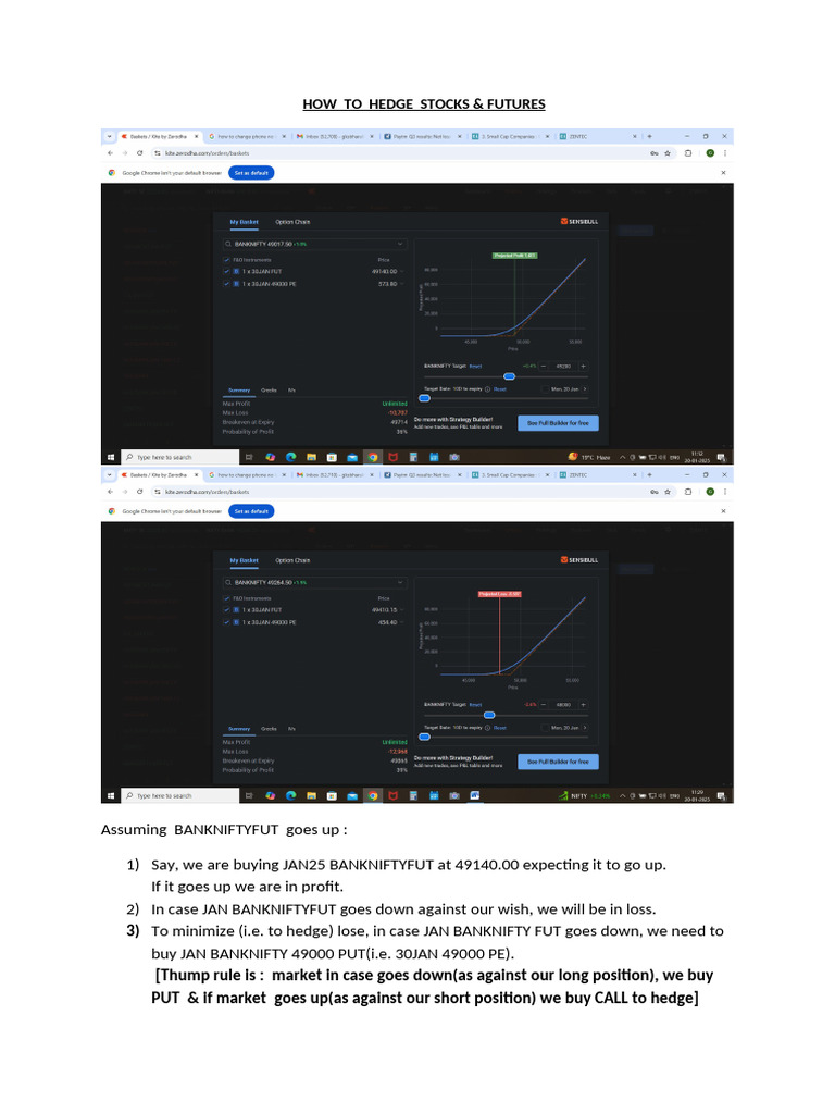 Hedges for Stocks & Futures Explained | PDF