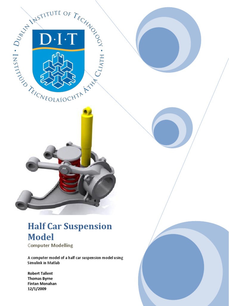 Half Car Suspension Model | PDF | Suspension (Vehicle) | Computer ...